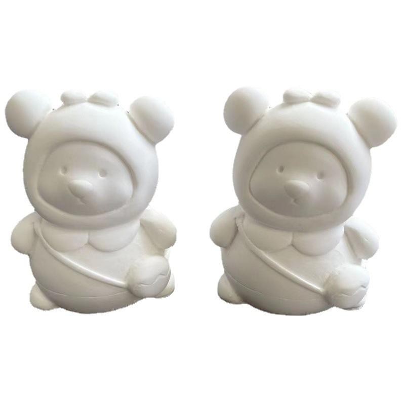 10pcs 5.5*4.2cm Mini Plaster Dolls Unfinished Painted DIY For Kids Xmas ...