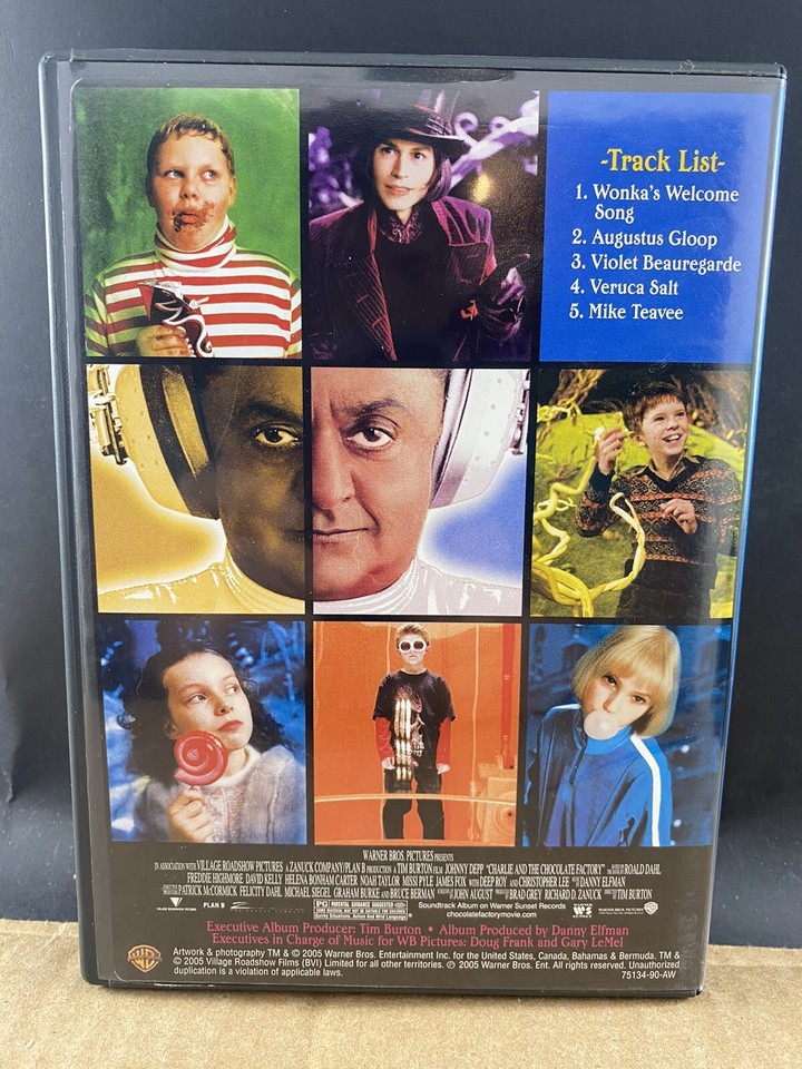 Charlie And The Chocolate Factory CD Soundtrack Sampler, MULT DVD'S ...
