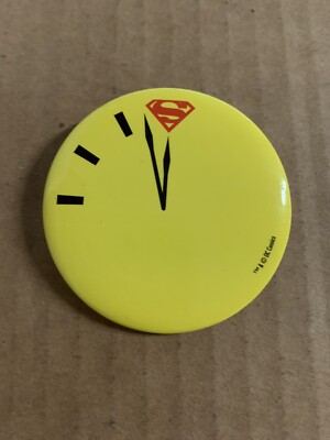 DOOMSDAY CLOCK PROMO BUTTON PIN DC COMICS (2017) WATCHMEN SUPERMAN ...