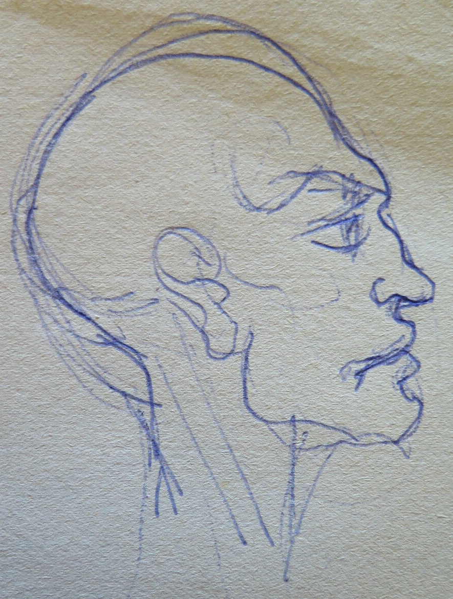 Man Face Side Sketch