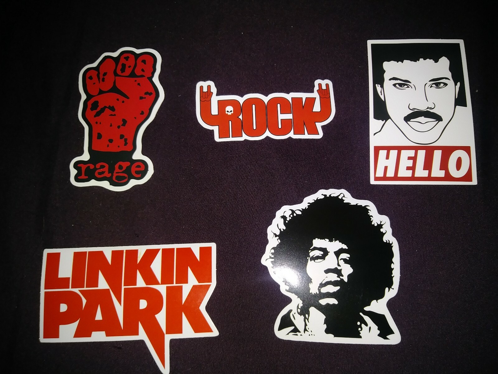 LAPTOP STICKERS ROCK STYLE HENDRIX RAGE LIONEL CAR SKATEBOARD DECALS ...