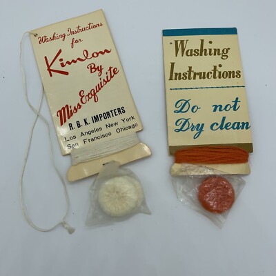 Kimlon by RBK Importers Vintage Clothing Tags And Spare Buttons Wash ...