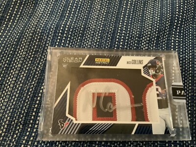True 1/1 Rc Sic Patch On Card Auto Nico Collins Panini Clear Vision ...