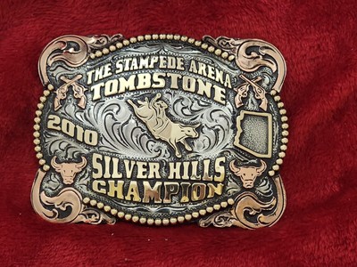 CHAMPION TROPHY BUCKLE RODEO PRO BULL RIDER☆TOMBSTONE ARIZONA ☆2010 ...