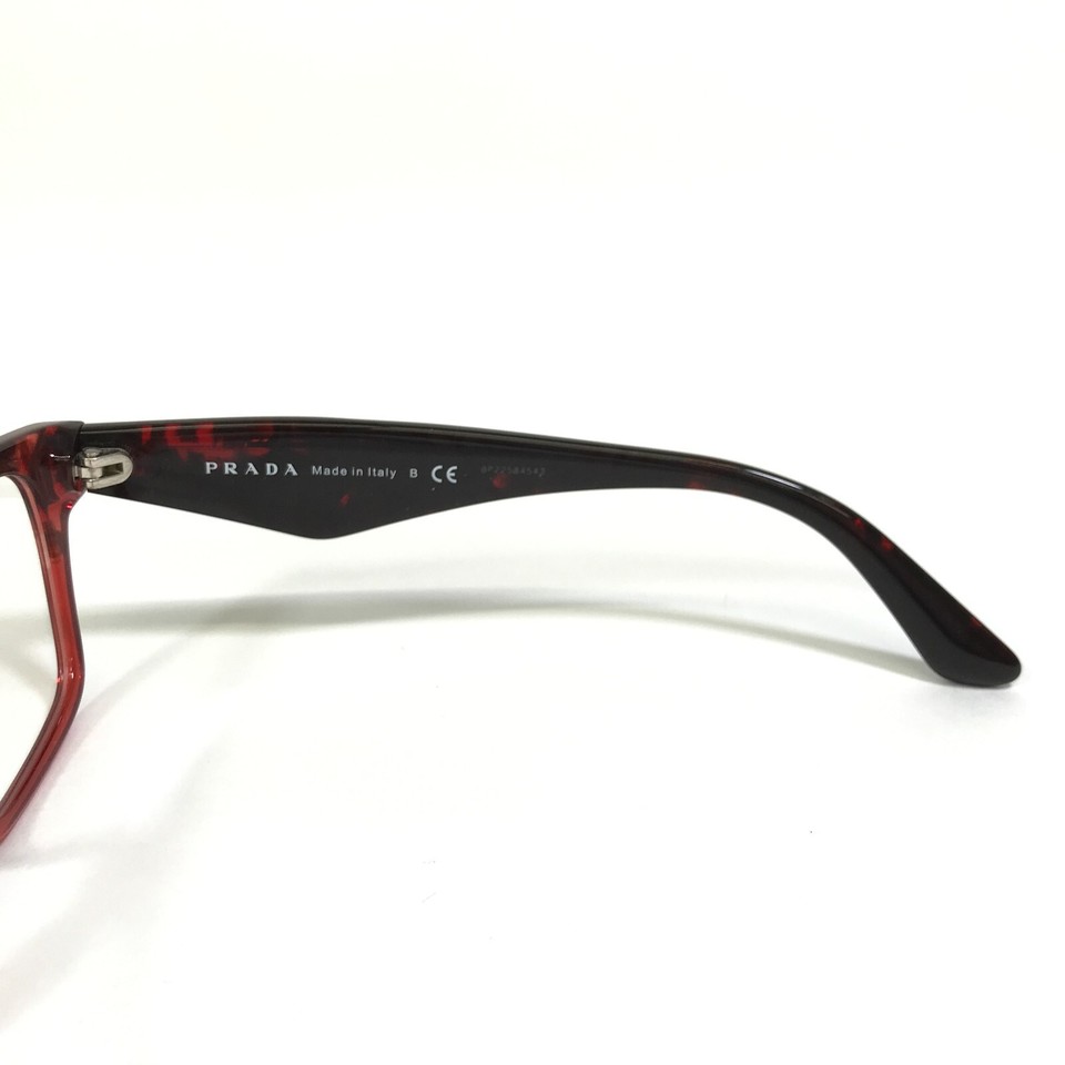 PRADA Eyeglasses Frames VPR 20Q RO0-1O1 Brown Red Tortoise Square 50-16-140 | eBay