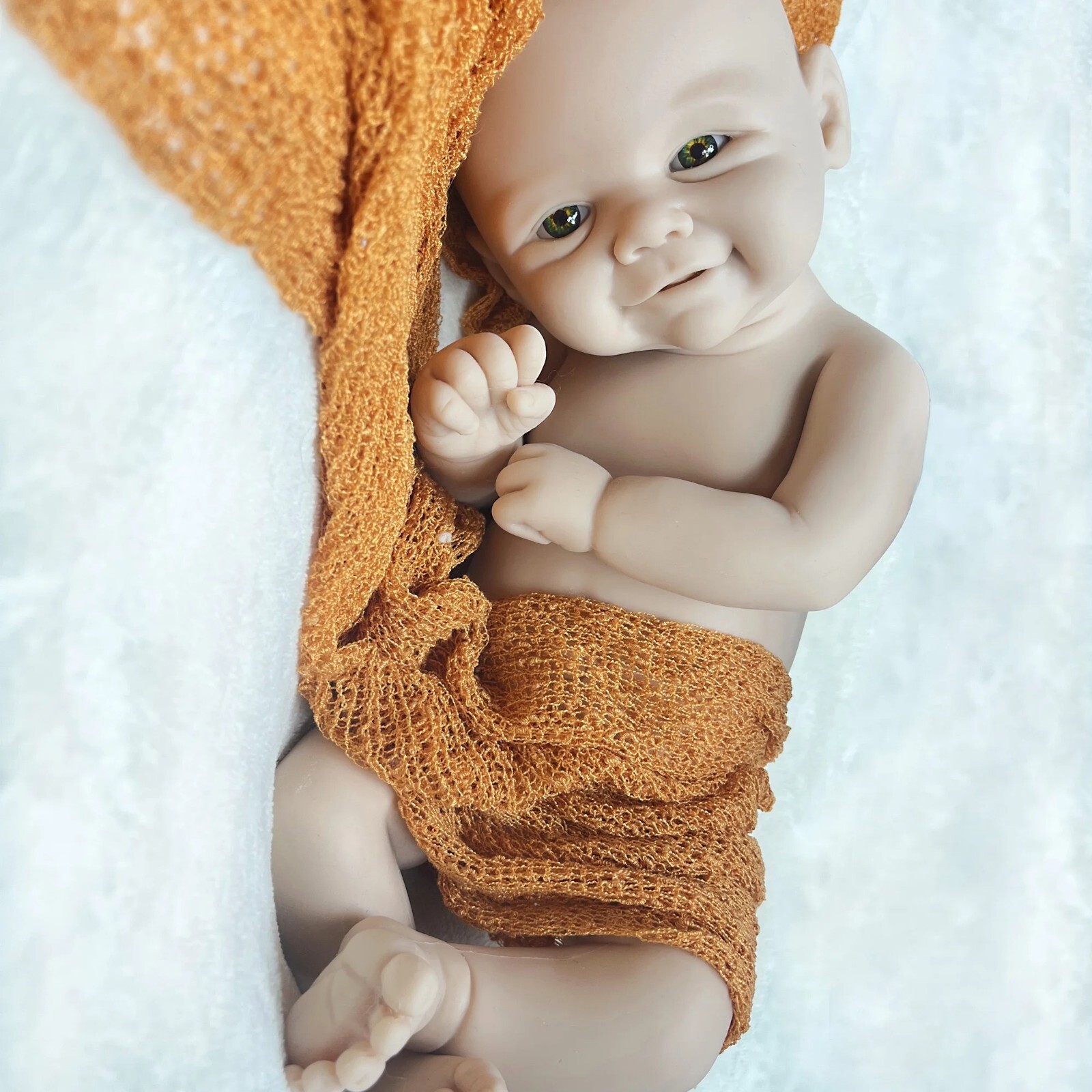 42cm Full Body Silicone Girl Baby Doll Reborn Realistic Adorable Soft ...