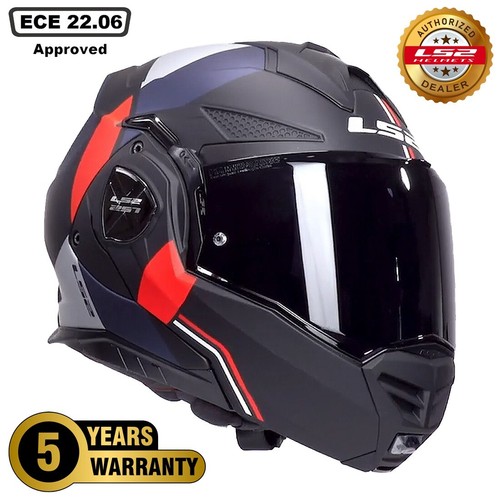 LS2 FF901 ADVANT X ULTRA BLUE RED MODULAR FLIP UP MOTORCYCLE BIKE CRASH ...