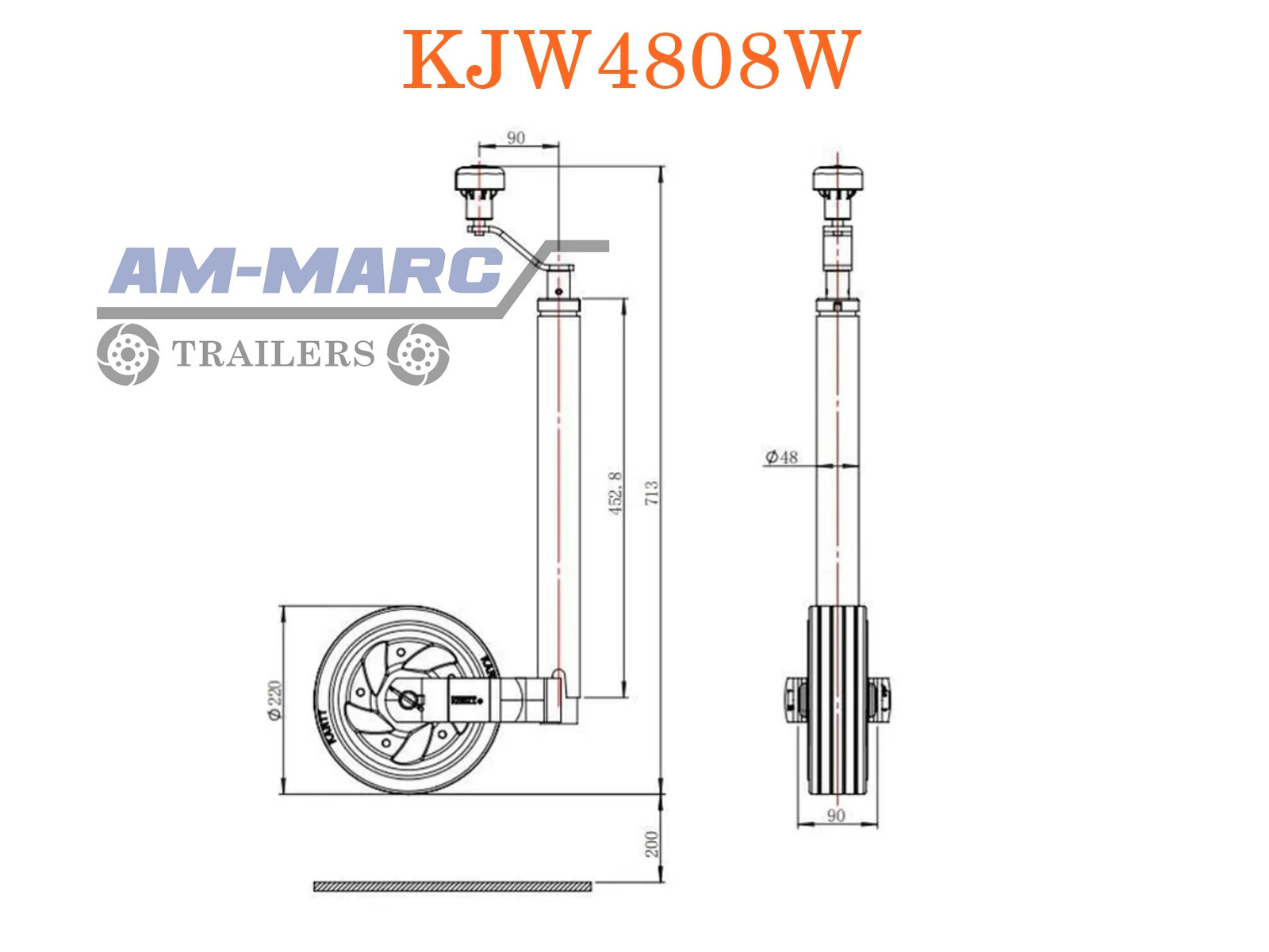 KARTT Ultimate Jockey Wheel with Superwheel Caravan Motor Movers ...