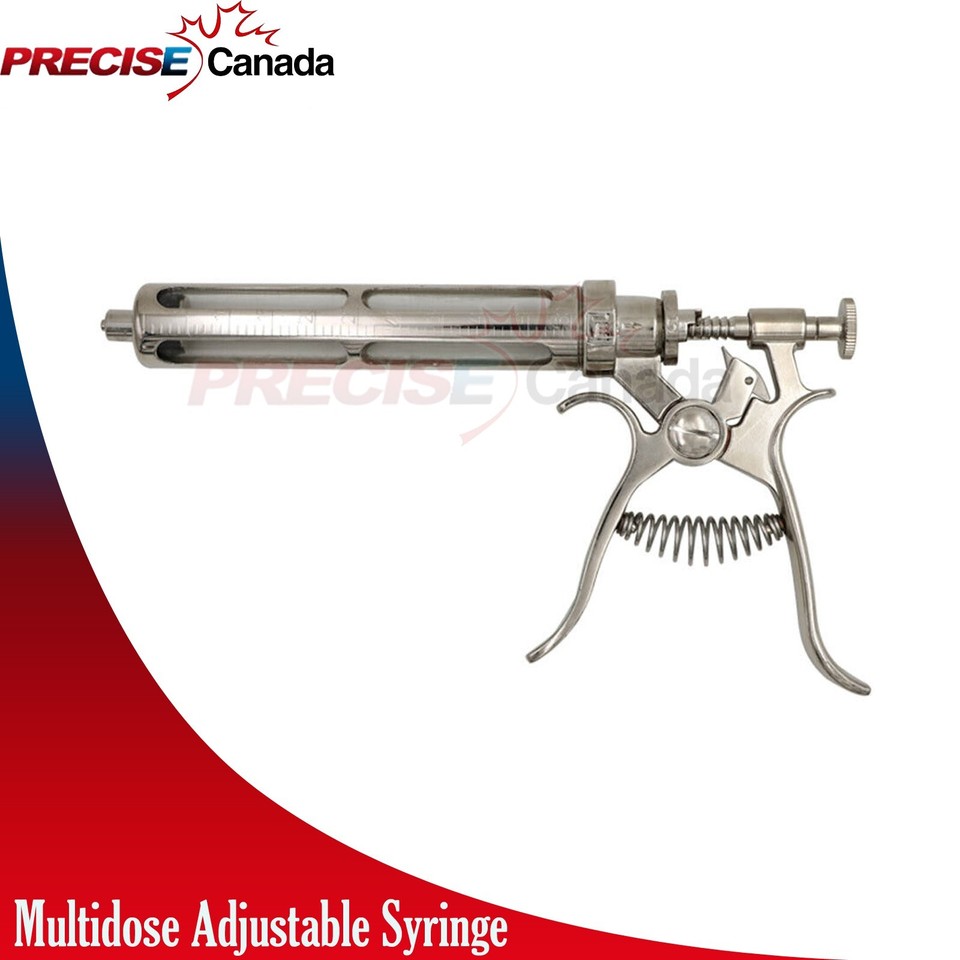 2Pcs Vaccine Injector Livestock, Multidose Automatic Adjustable Dose ...