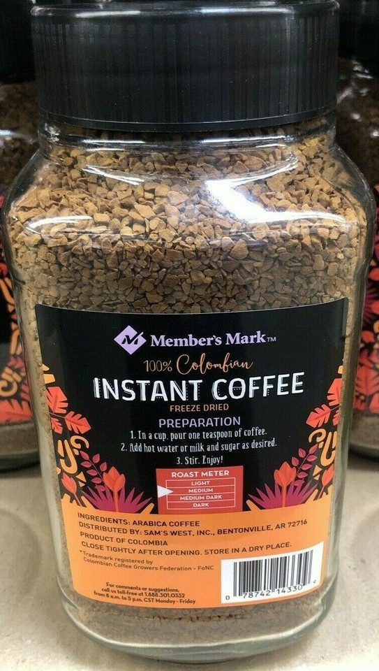 Members Mark Instant Coffee 100% ColombiAn 12 Oz | eBay