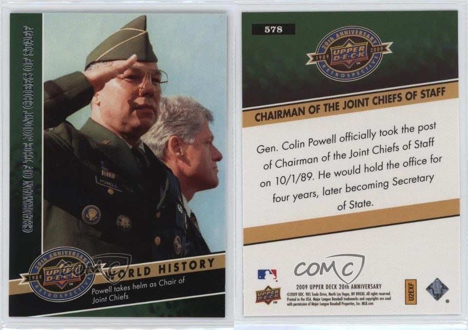 2009 Upper Deck 20th Anniversary Retrospective World History Colin ...