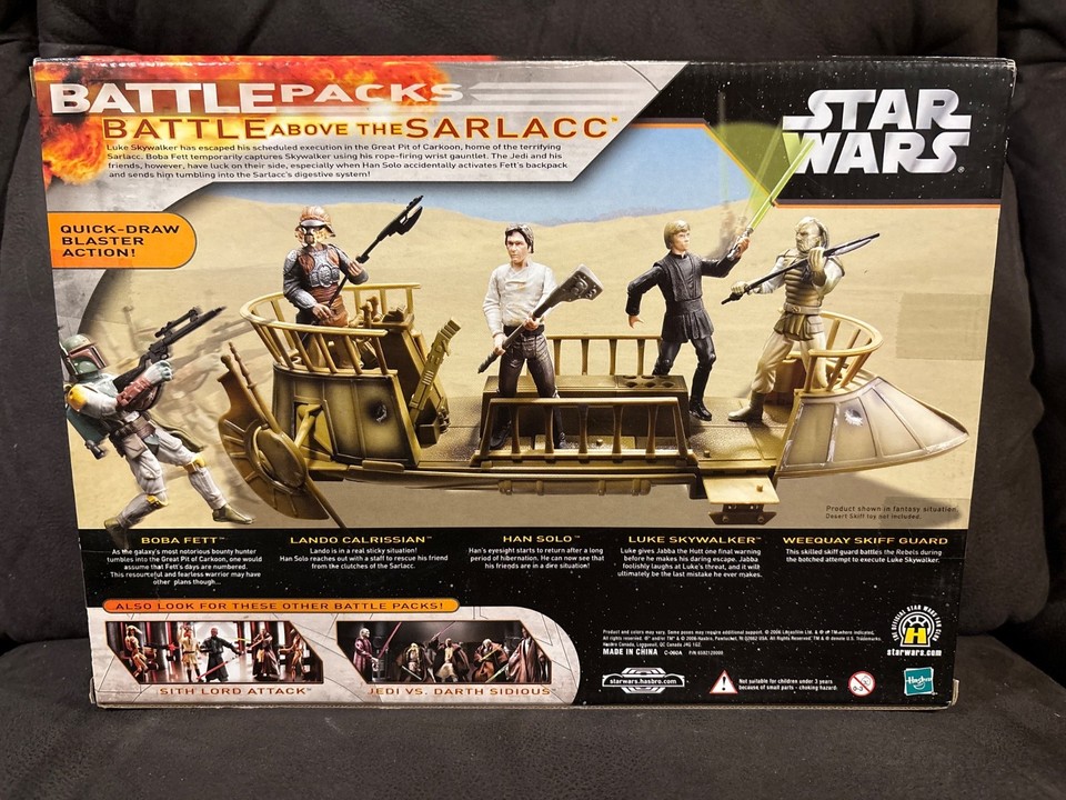 2006 Star Wars Battle Above the Sarlacc Figure Pack Boba Fett Han Solo ...