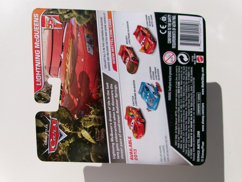 Disney Pixar Cars CACTUS LIGHTNING MCQUEEN 95 NEW FREE SHIP! | eBay