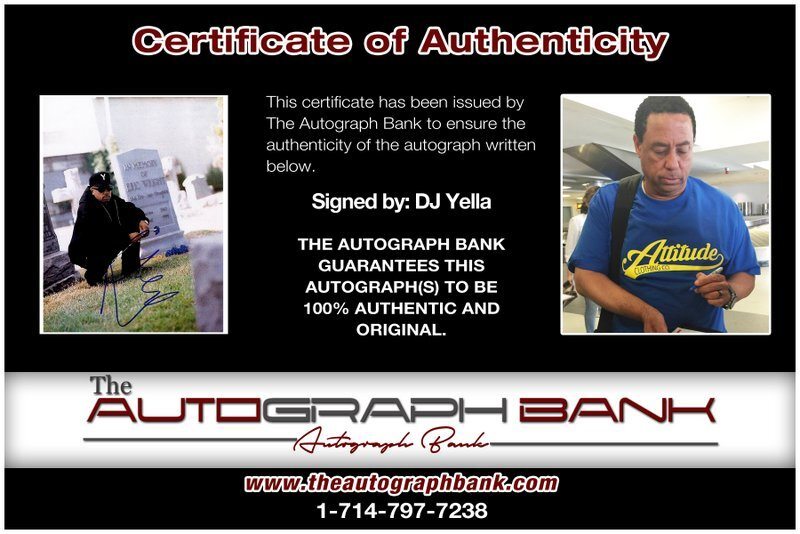 Dj Yella N.W.A. authentic signed RAPPER 8x10 photo W/ Certificate ...