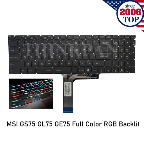 New RGB Full Color Backlit US Keyboard for MSI GS75 GL75 GE75 | eBay