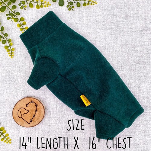 Dark Green Waterproof Fleece Dog Full Suit ~Equafleece 16dsl Slim Jump ...