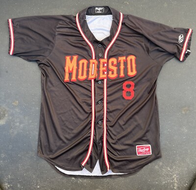Julio Rodriguez Game Used Jersey Autographed. Modesto Nuts, Seattle ...