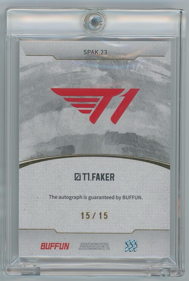 Faker Autograph 2023 League Of Legends Auto LCK SKT T1 Esports Card ...