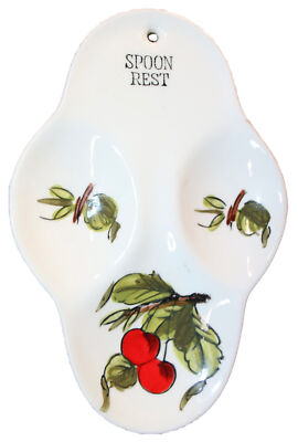 Preloved Ceramic Three Spoon Rest, Spoon Holder | eBay Australia