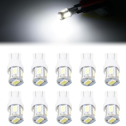 10x T10 W5W LED White Car Interior Light Parker Bulb Wedge Globes 6000K ...
