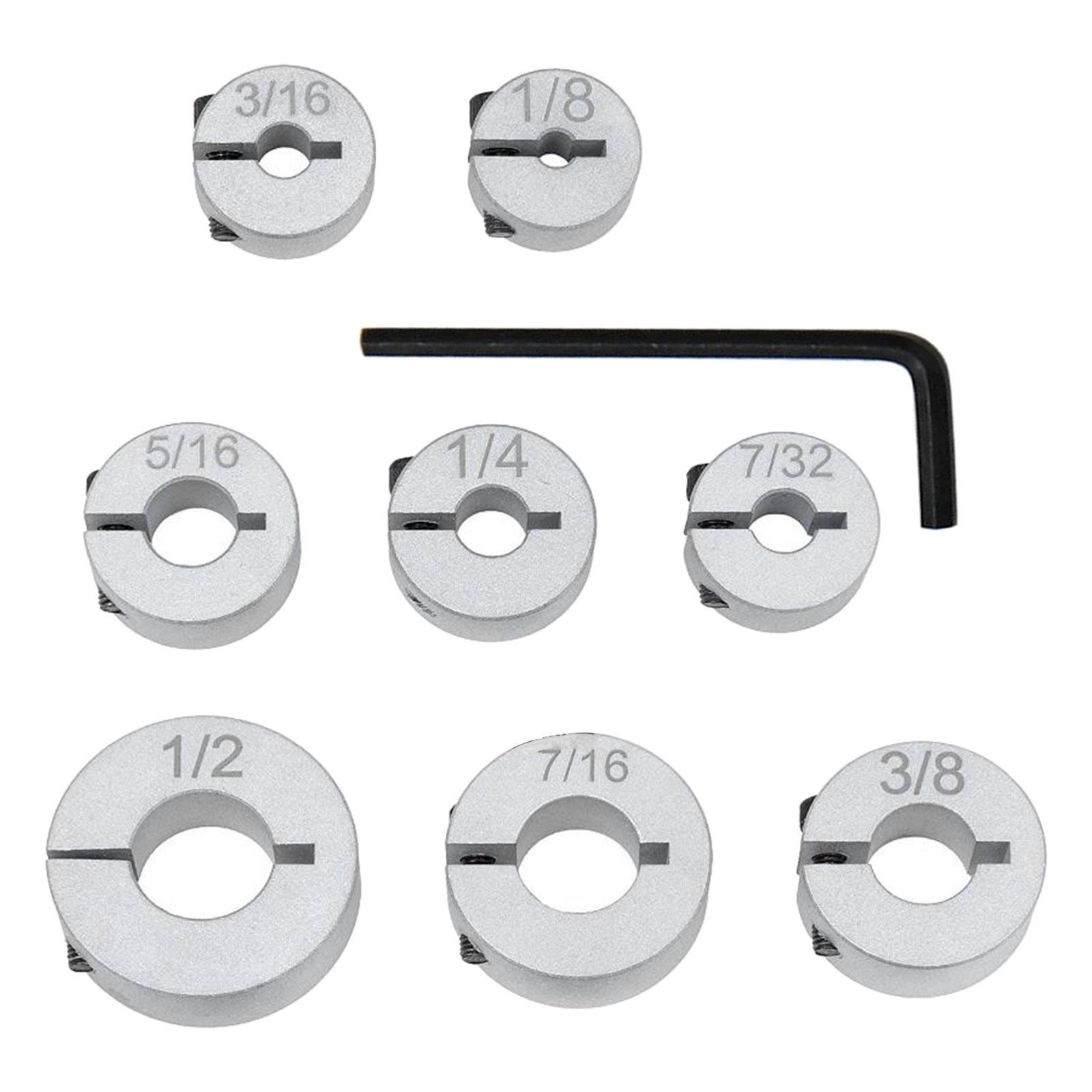 8x Drill Bit Depth Stop Collar Set for Drilling Woodworking Tool Hex ...