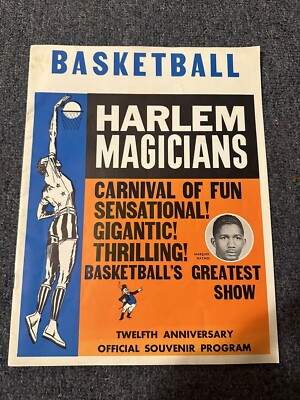 Harlem Magicians 1964-65 12th Anniversary Basketball Program | eBay