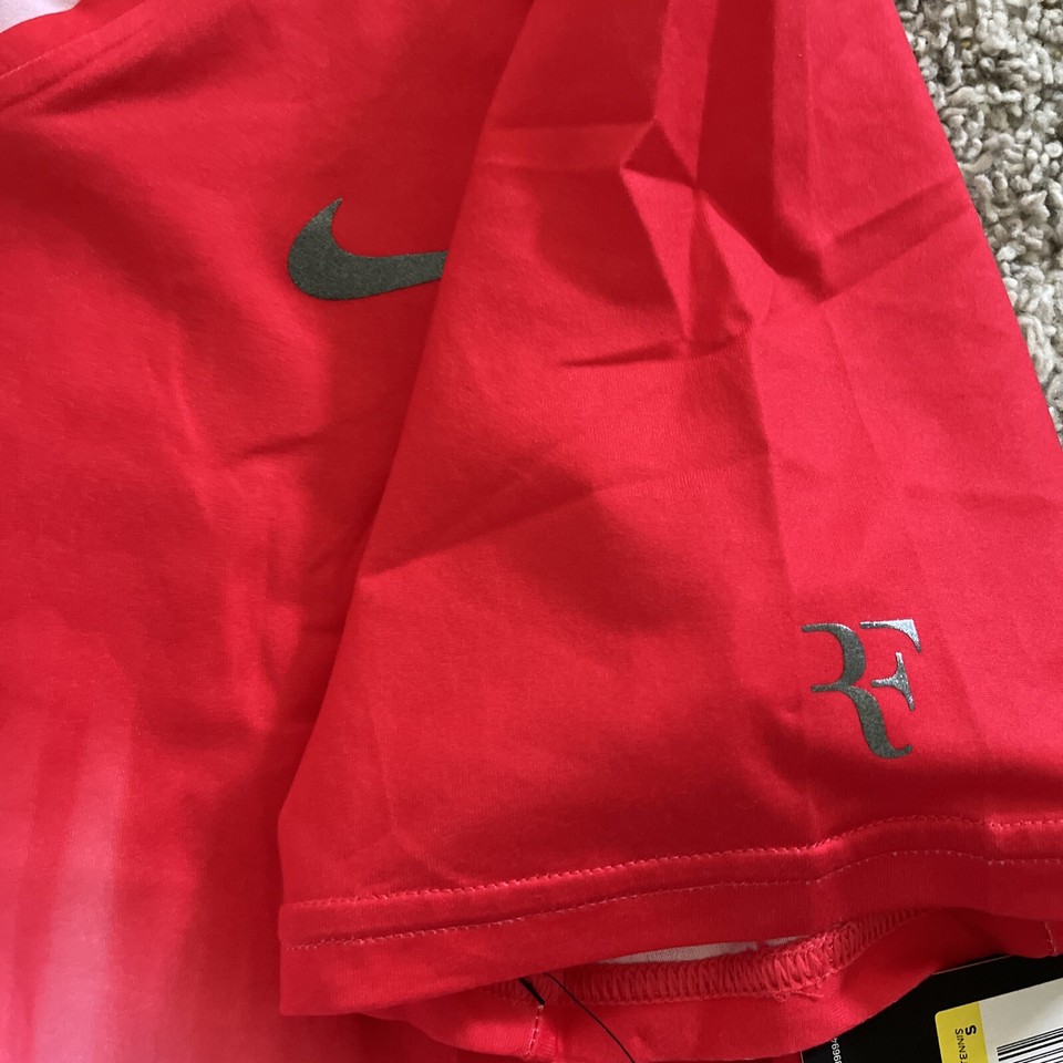 Nike Men’s S Roger Federer RF 2017 US Open Polo Tennis Shirt V-Neck ...