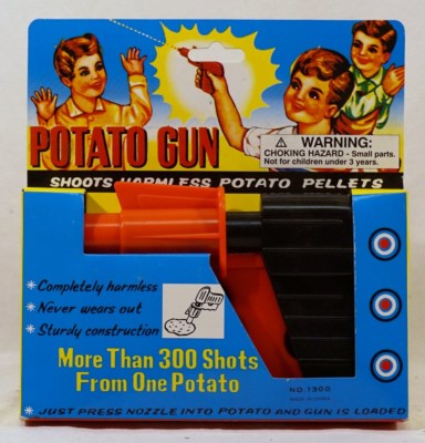 Classic POTATO GUN Shoots Harmless Potato Pellets(press into potato/it ...
