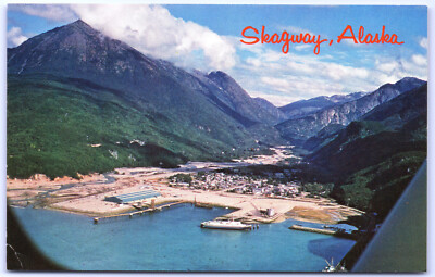 Postcard AK Alaska Aerial View of Skagway & Surronding Mountains J6 | eBay