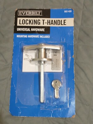 Locking Garage Door Everbilt 5/16 “ X 4” T-Handle with Keys. Missing ...