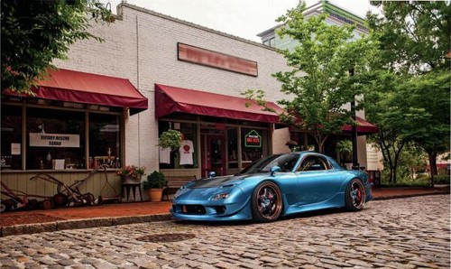 For Mazda RX7 FD3S VTX1 Type Fiber Glass Side Skirt Side Splitter Pair ...