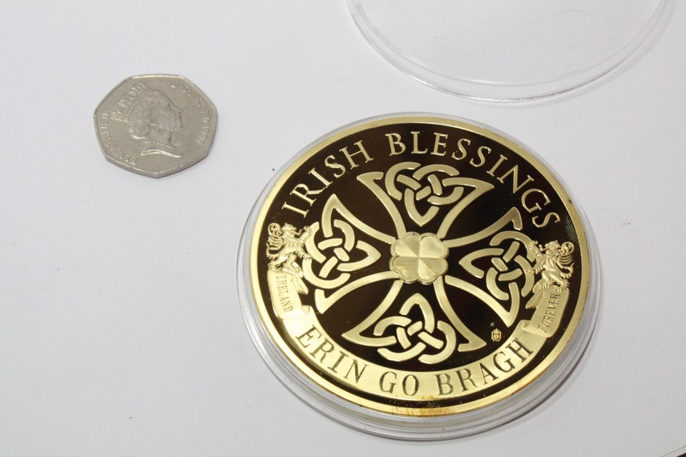 Celtic / Irish Blessing Medallian / Token Large Great Gift For ERIN GO ...