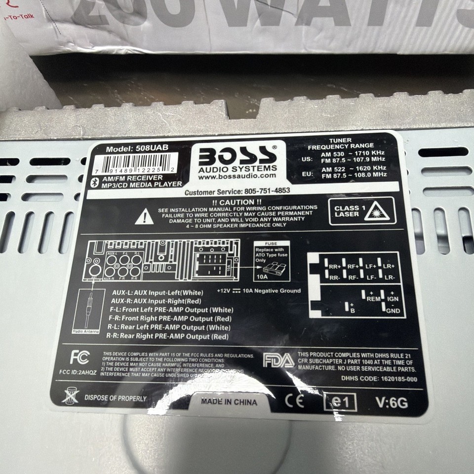BOSS Audio Systems 508UAB Car Stereo - Single Din, Bluetooth, CD Player ...