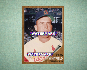 Fred Whitfield St Louis Cardinals 1962 Style Custom Baseball Art Card ...