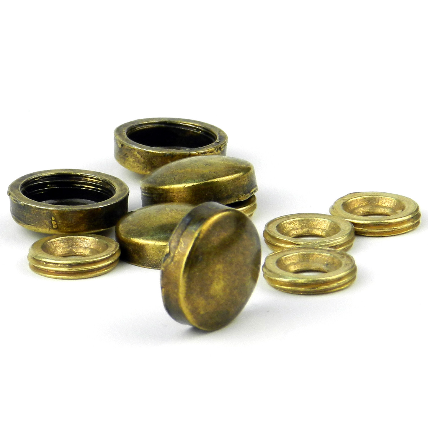 BRONZE OXIDE THREADED RUSTIC DOME SCREW SNAP CAPS COVER SIGN FURNITURE ...
