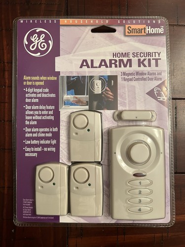 GE Home Security Alarm Kit System Battery Operated Easy Install Smart ...