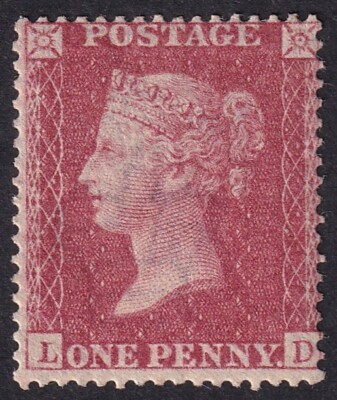 SG36 1d Red LC16 Fine MINT, Full Gum, Scarce Cat £2,800, C11 Plate 48 ...