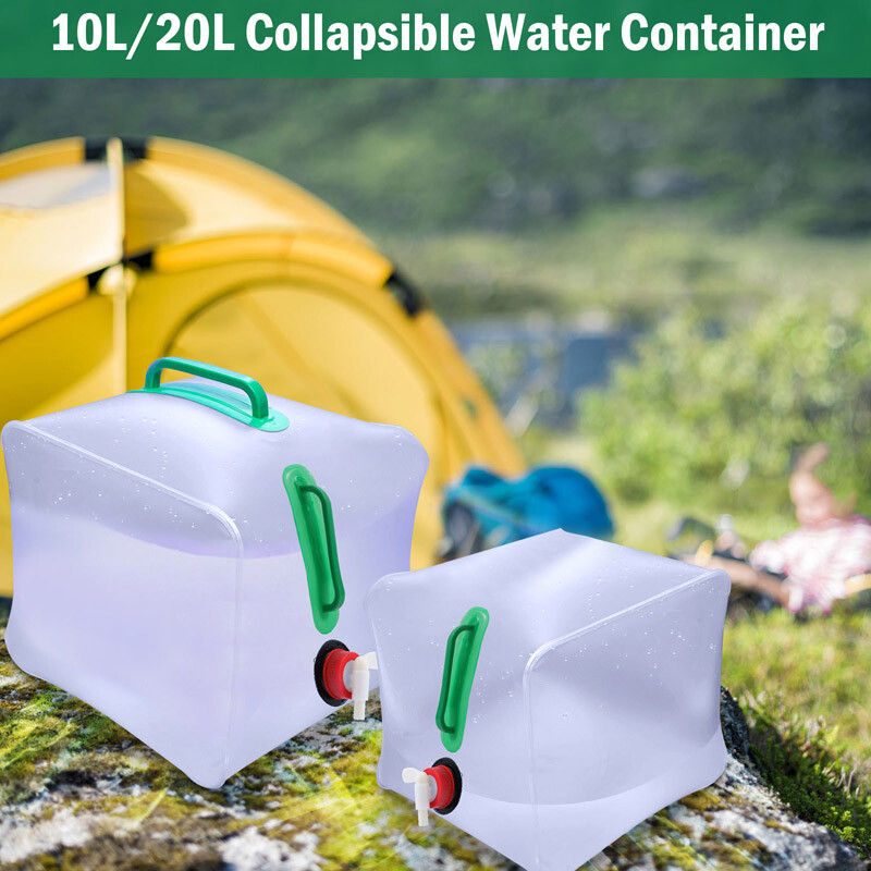 1/2 PACKS Collapsible Water Container 5 Gallon with Spigot Camping ...