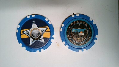 CHALLENGE COIN LAW ENFORCEMENT POLICE CERAMIC CHIP OREGON STATE POLICE ...
