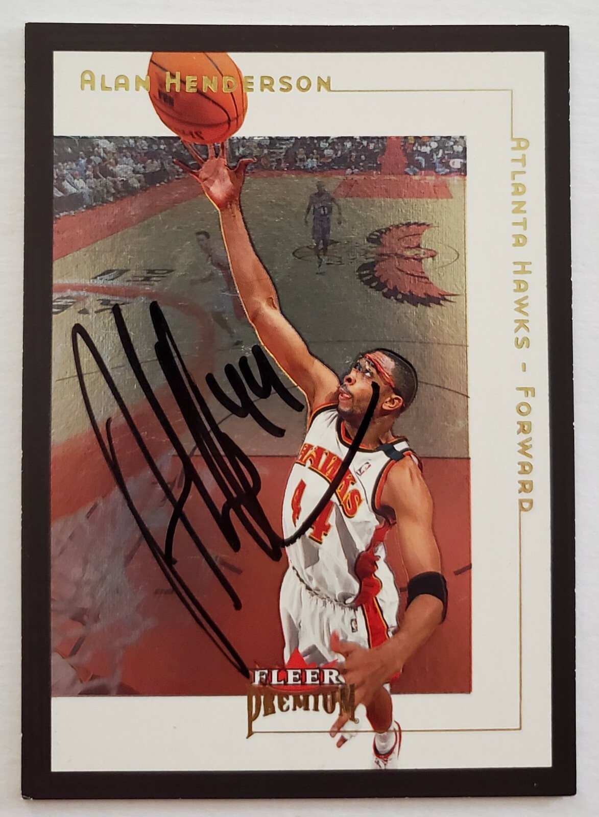 Alan Henderson Signed 2001-02 Fleer #69 Card Atlanta Hawks Auto NBA RAD ...