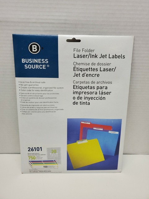 Business Source Bsn-26102 26102 File Folder Label - 1500 / Pack Laser ...