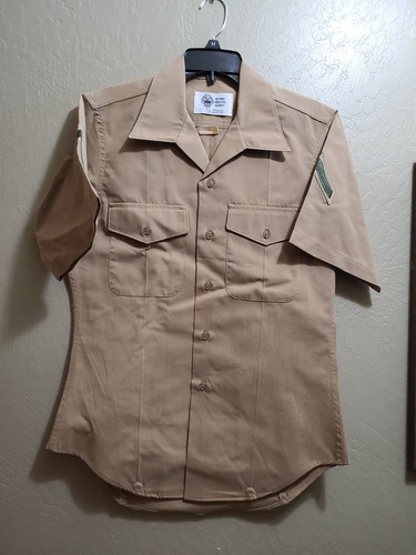 USMC PFC Uniform Khaki Shirt Military Short Sleeve 15 DLA | eBay