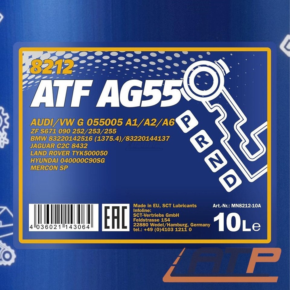 MANNOL 10 L LITER ATF AG55 GETRIEBEÖL AUTOMATIKGETRIEBE-ÖL | eBay