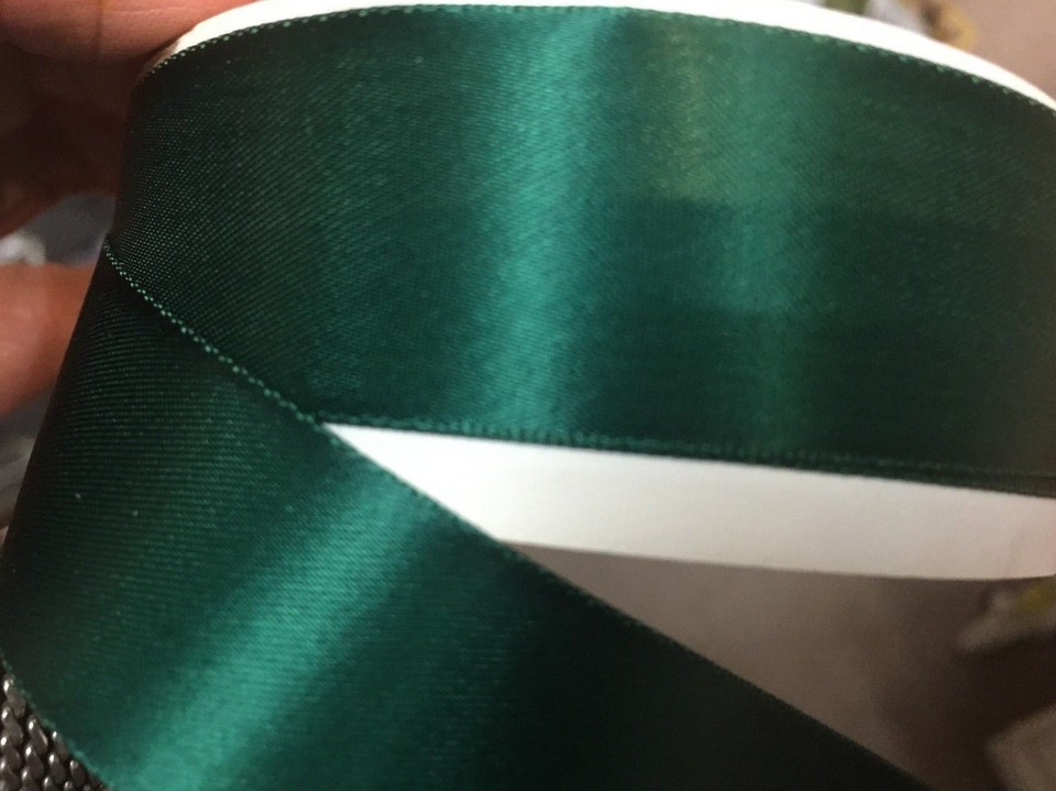 vintage satin double sided 1" ribbon rayon acetate 1yd made in France ...