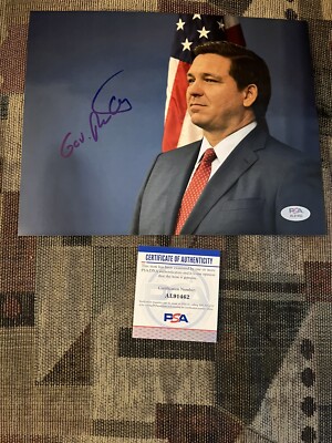 Autographed Ron DeSantis 8x10 Photo Florida Governor PSA Signed ...