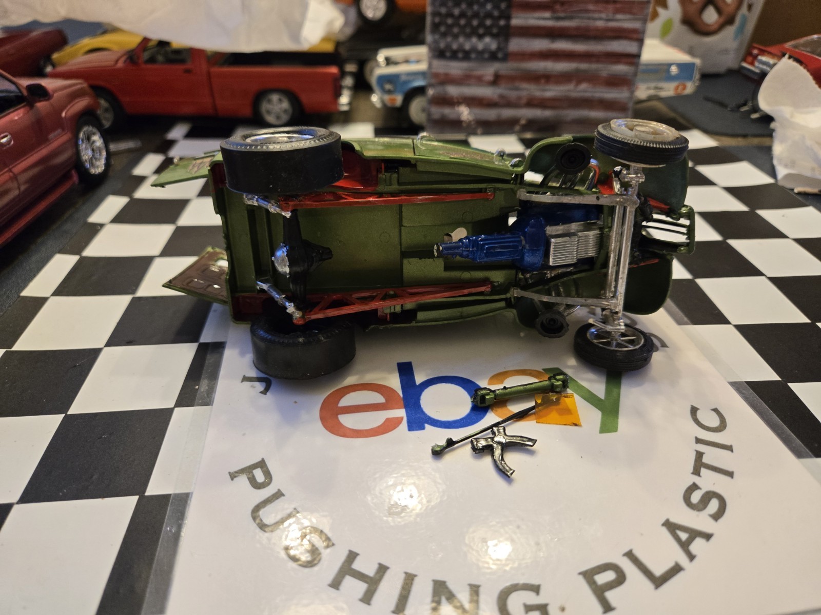 BUILT MODEL CAR REVELL THAMES GASSER PROJECT OLDER BUILT NEEDS RESTORED ...