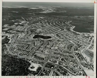 1971 Press Photo Aerial view of Spring Hill community in Hernando ...