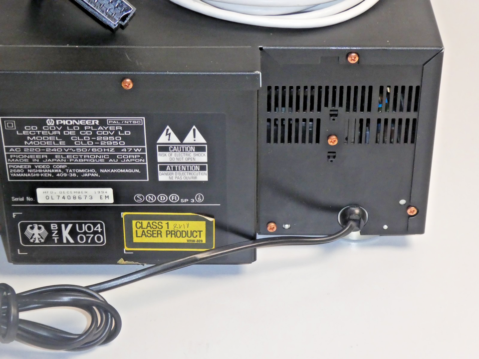 Pioneer CLD-2950 High-End LaserDisc / LD Player, FB & HDMI-Konverter 2J ...