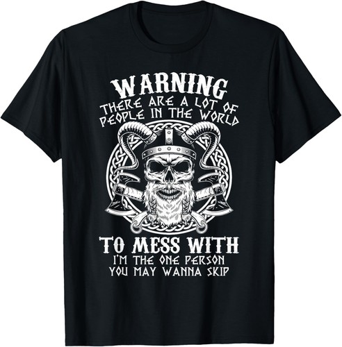 Viking Warrior Skull Sarcastic Saying Funny Nordic Mythology T-Shirt | eBay