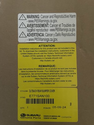 Subaru Outback 2020-2025 Rear Bumper Step Pad Cover GUARD E771SAN100 ...